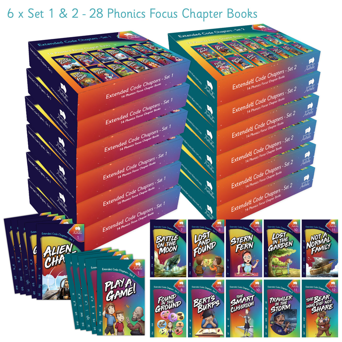 Extended Code Chapter Series Set 1 & 2 - Guided Reading Set (6 copies ...