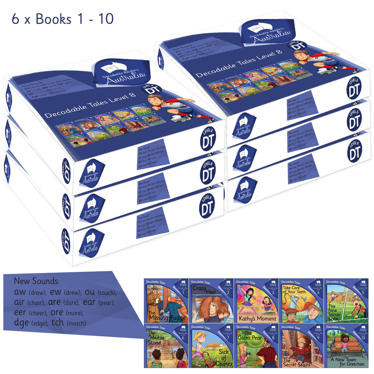 Decodable Tales Level 8 - Classroom Guided Reading Set (6 sets ...