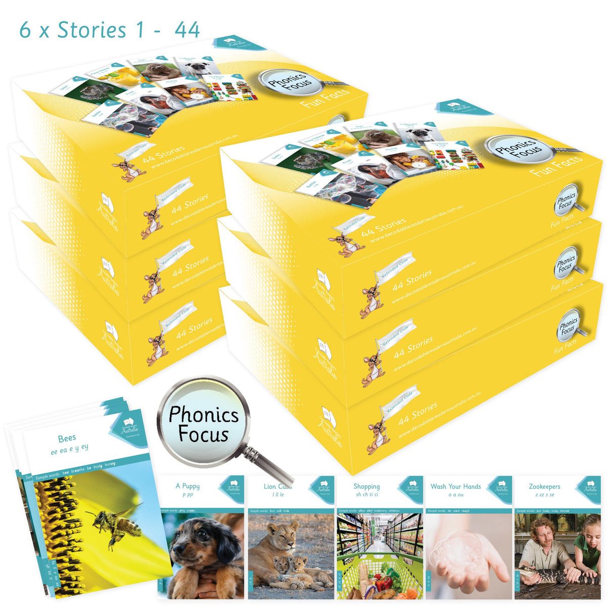 Combined Extended Code Phonics Focus Pack (Stories + Fun Facts)- Class ...