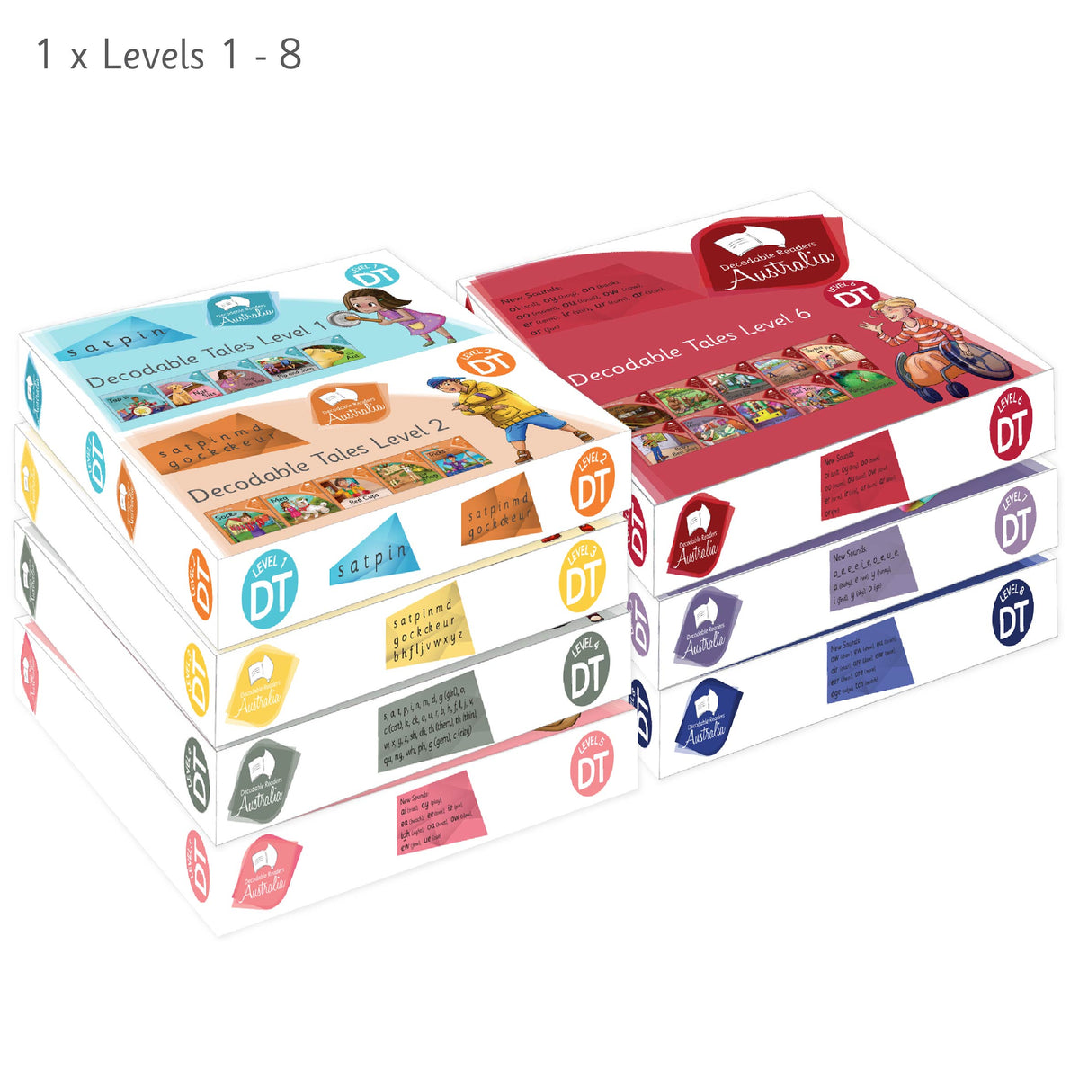 Decodable Tales INDIVIDUAL Sets - Levels 1 - 8 – Decodable Readers ...