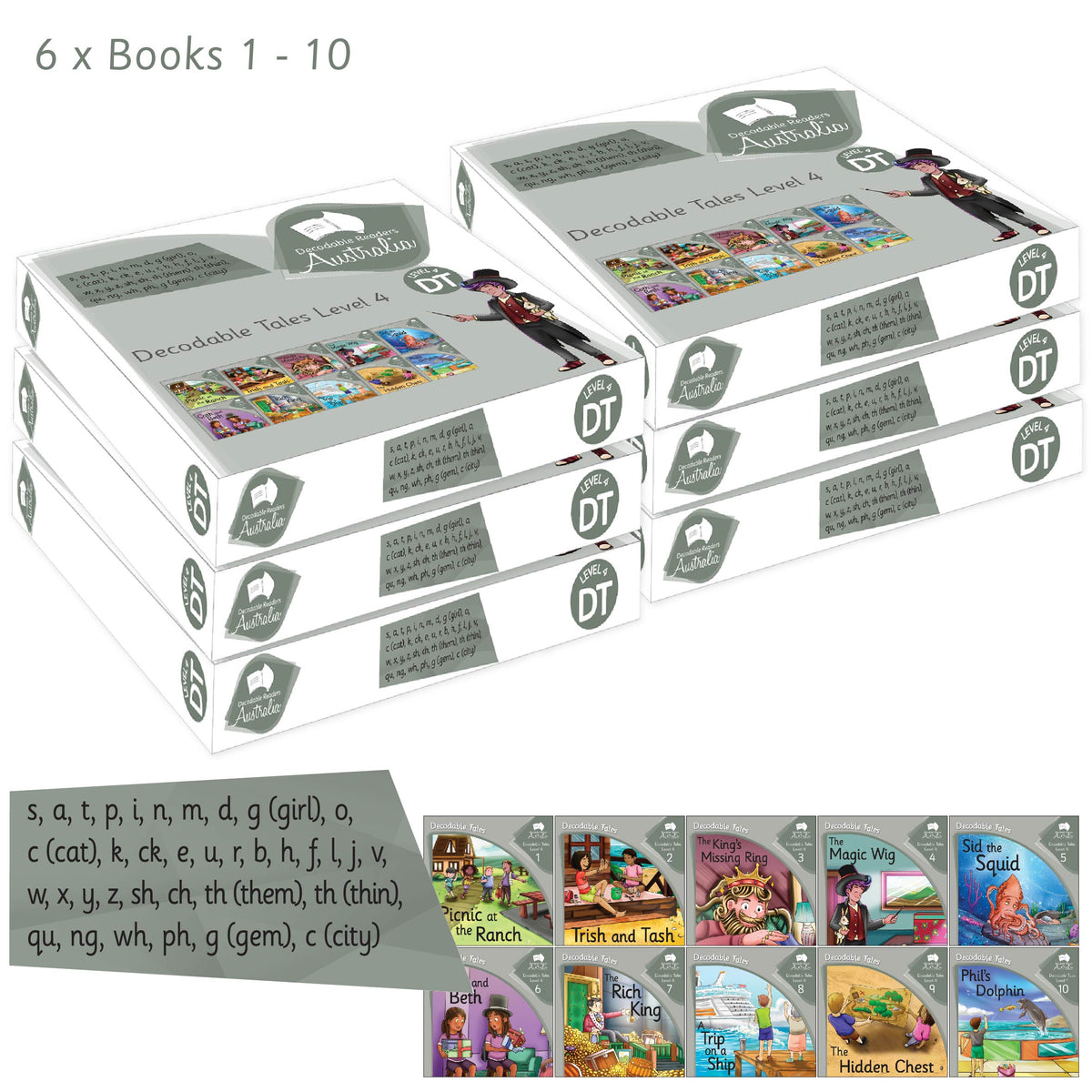 Decodable Tales Level 4 - Classroom Guided Reading Set (6 sets ...