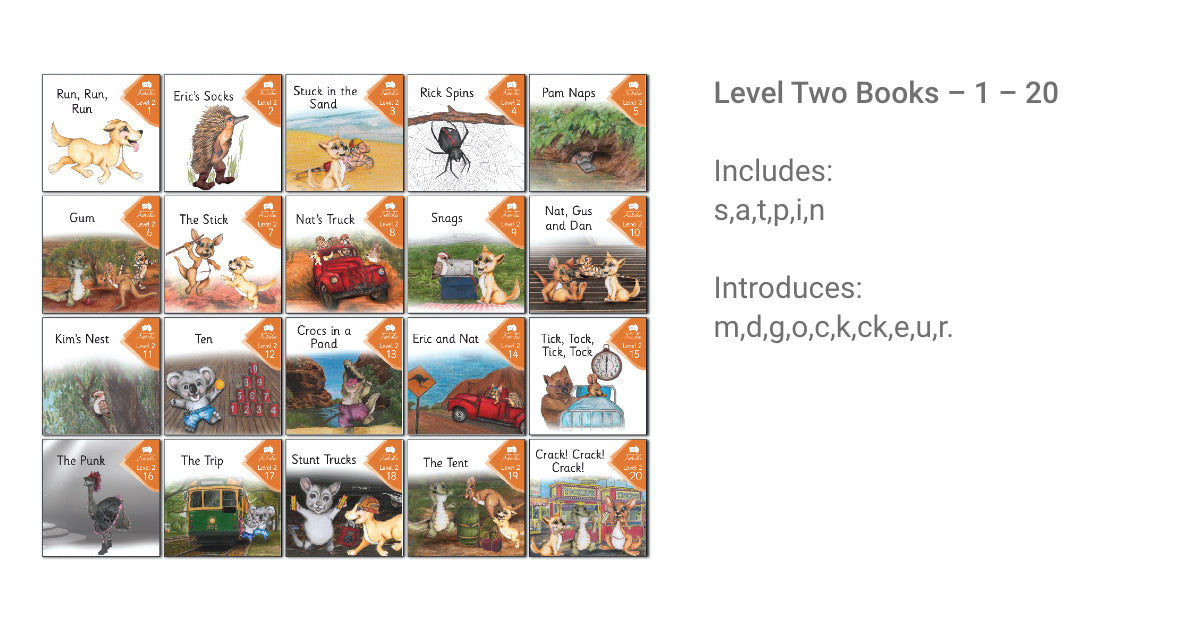 Main Fiction Series Complete INDIVIDUAL Set - Levels 1 - 8 – Decodable ...