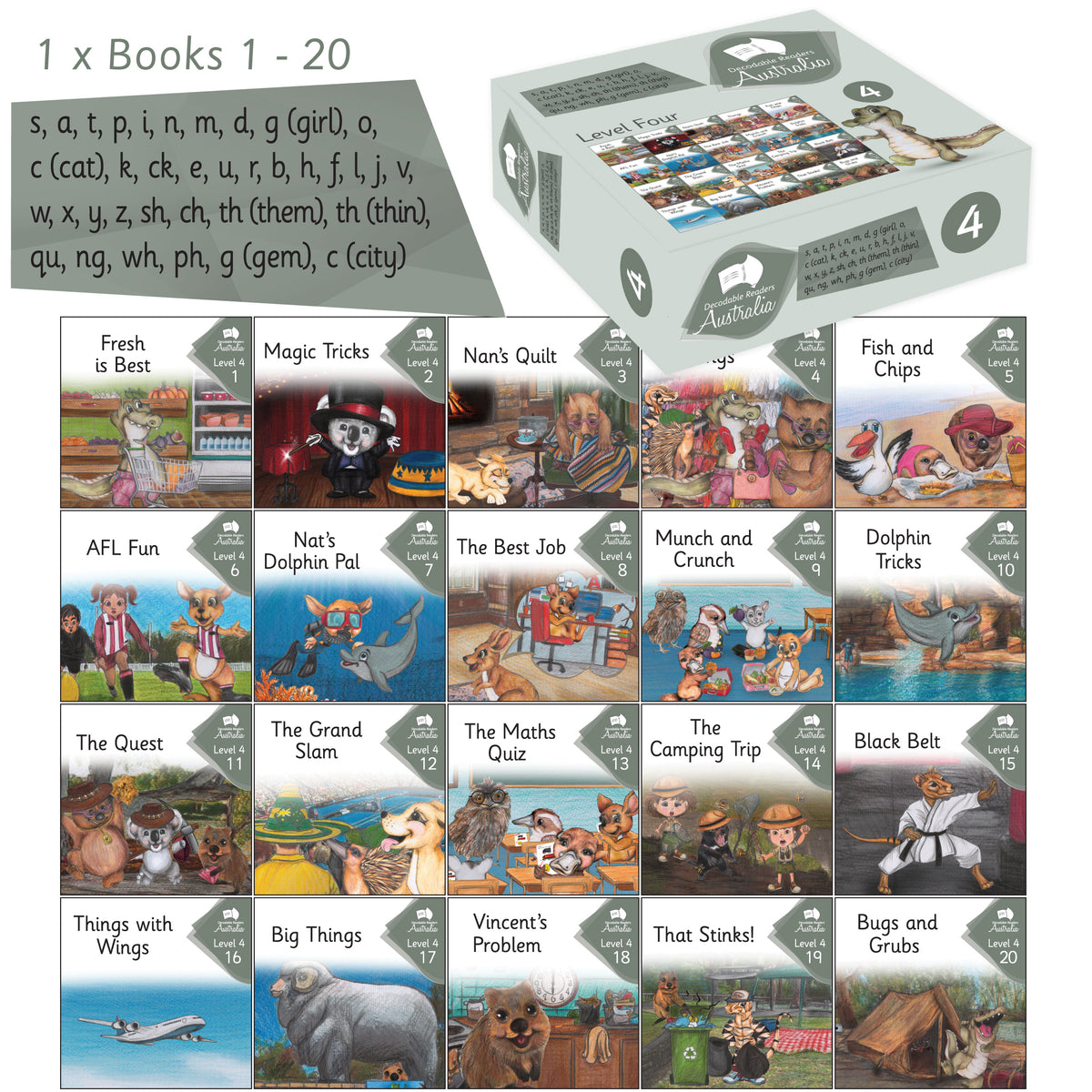 Main Fiction Level 4 - Individual Set – Decodable Readers Australia