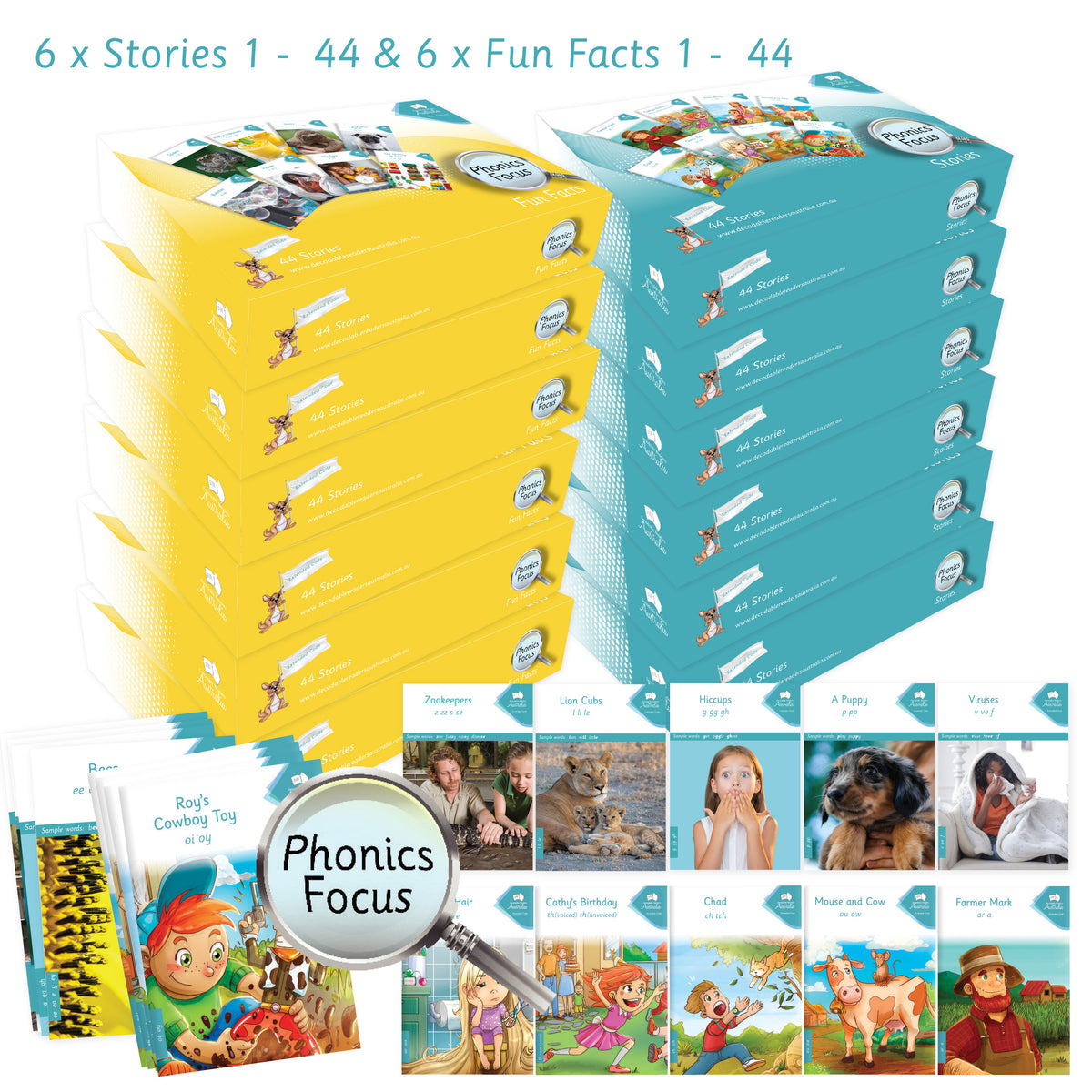 Combined Extended Code Phonics Focus Pack (Stories + Fun Facts)- Class ...